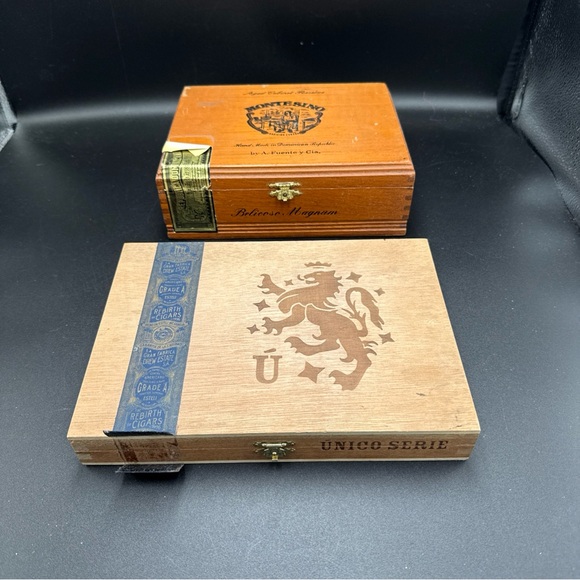 Accents | Lot Of 2 Cigar Wooden Empty Boxes Very Nice | Poshmark